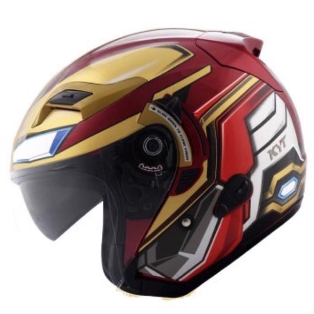 🎉 送電鍍片 KYT VO鋼鐵人美國隊長 蜘蛛人 3/4半罩安全帽 雙鏡片 漫威系列 | 蝦皮購物