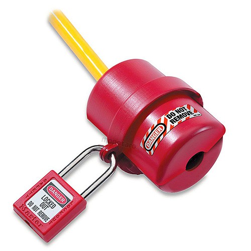 【原艾國際】瑪斯特Master Lock-487旋轉包覆式插頭鎖具(小)*適用110V-220V插頭 工業用鎖 | 蝦皮購物