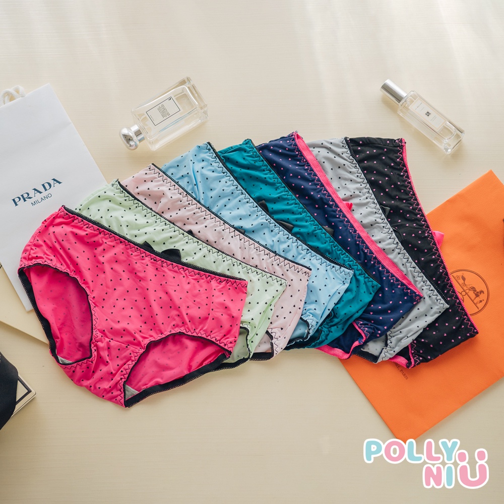 波莉妞 甜心俏皮柔滑低腰內褲S-L【M1361褲】絲滑 舒適 低腰 包臀 三角褲 現貨 | 蝦皮購物
