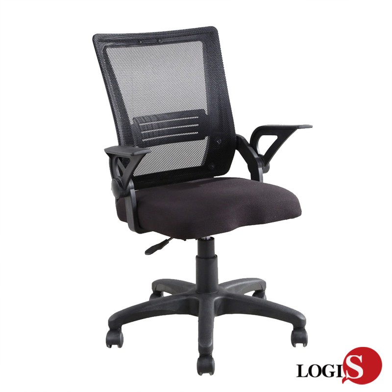 LOGIS 黑白格電腦椅 DIY-U23 辦公椅 透氣網布 人體工學 會議椅 家用椅 升降椅 扶手椅 旋轉椅U23BR | 蝦皮購物