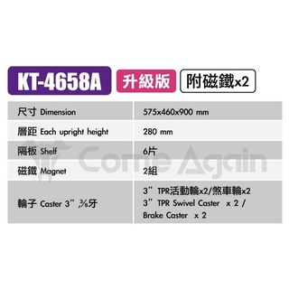 【Come Again】狼頭牌 全方位三層工具車(附磁鐵組) KT-4658A〈含稅〉 | 蝦皮購物