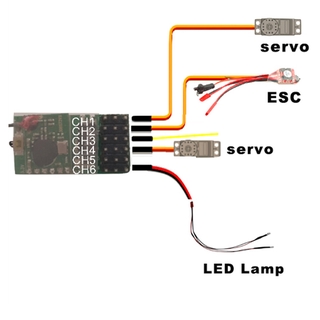 Dumborc X6F X6FG 無線電控制系統接收器,用於 Domborc RC X6 發射器 | 蝦皮購物