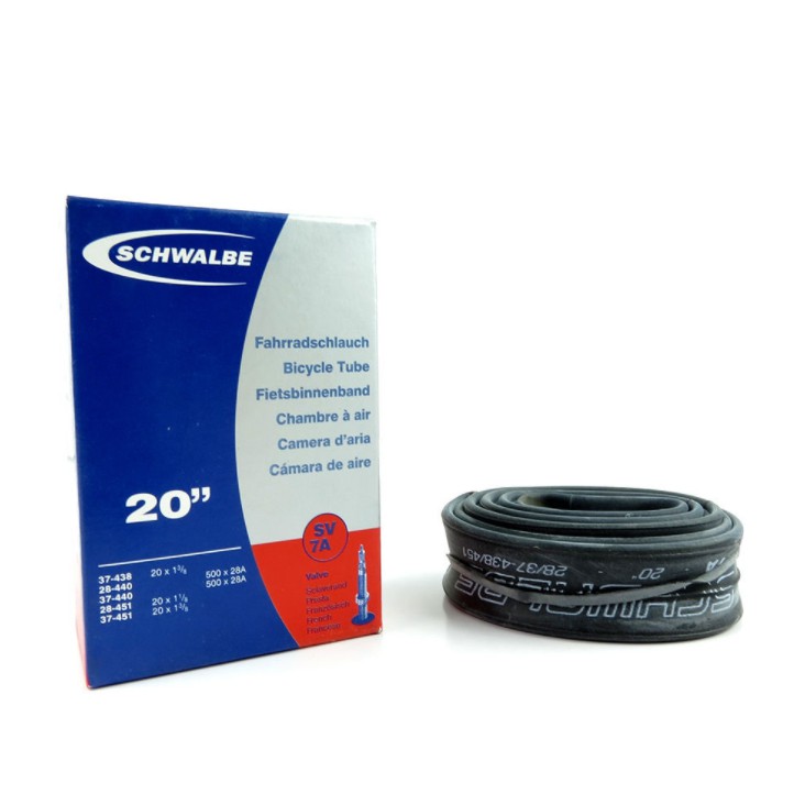Schwalbe 20" SV7A 40mm 自行車公路車登山車法式氣嘴法嘴內胎 Inner Tube | 蝦皮購物