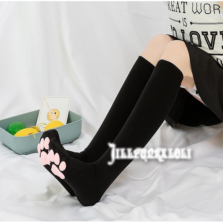 【吉兒龐克】台灣現貨貓咪3D肉球貓掌制服長筒襪學生襪cosplay原宿軟妹風【JN7569】 | 蝦皮購物