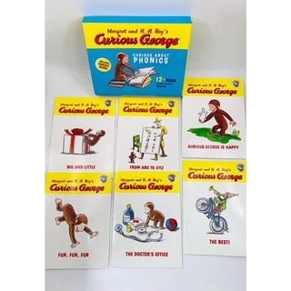 【幼兒英語基礎閱讀組合】Curious George Curious about Phonics 12-Book Set | 蝦皮購物