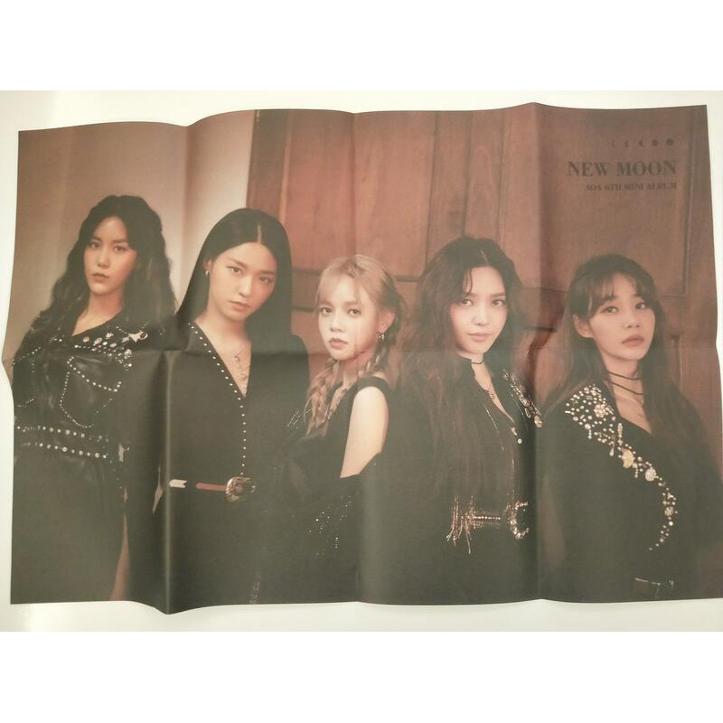 AOA 第六張迷你專輯NEW MOON韓國進口版海報 | 蝦皮購物