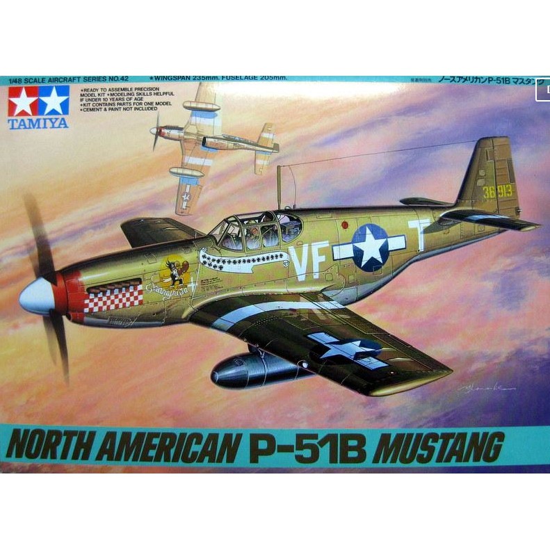 TAMIYA 田宮 1/48 二戰美軍 P-51B野馬式戰鬥機 貨號61042 | 蝦皮購物