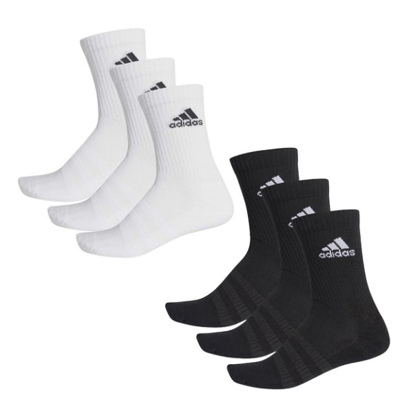 WCH [現貨] ADIDAS 愛迪達 長襪 運動襪 休閒透氣 三雙入 訓練 基本款 DZ9356 白 DZ9357 黑 | 蝦皮購物