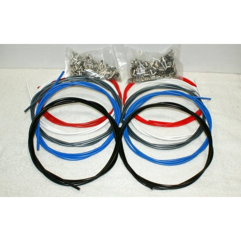 專業級注油jagwire L3等級4mm注油變速外管+5mm注油煞車外管一車份(附銅管套/藍紅白黑灰色外管組) | 蝦皮購物