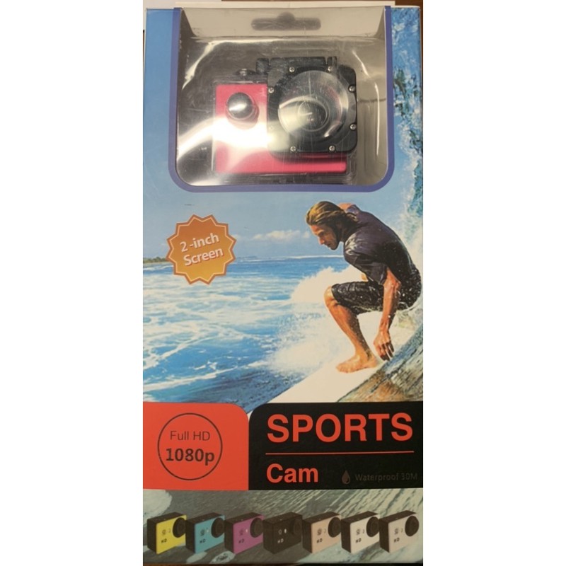 [實拍]全新 Sports Cam 1080p 內含多項配件 30米防水防手震（詳情請見照片與下方商品描述） | 蝦皮購物