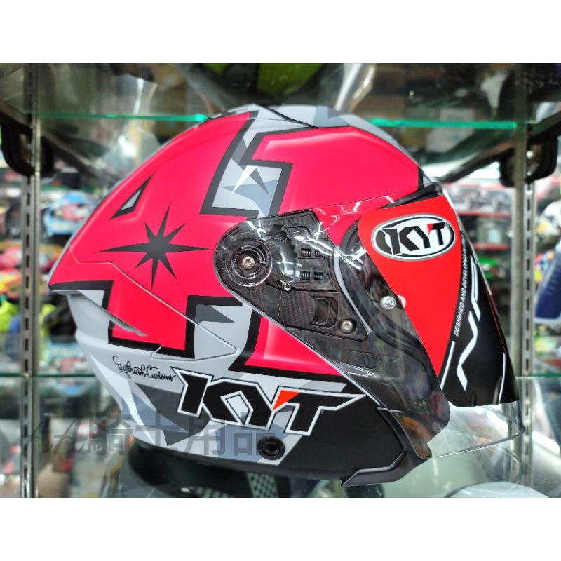 [最後一頂大帽體]KYT NFJ #41 消光灰 #41 灰 選手彩繪 3/4罩 安全帽 耳機槽 排扣「AA騎士用品」 | 蝦皮購物