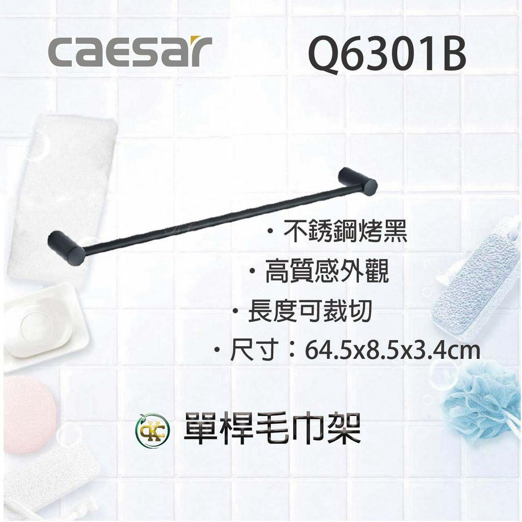 [ K.C ]Caesar 凱撒衛浴 Q6301B 不鏽鋼烤漆黑 單桿毛巾架 浴室毛巾架 黑色毛巾架 浴室配件 | 蝦皮購物