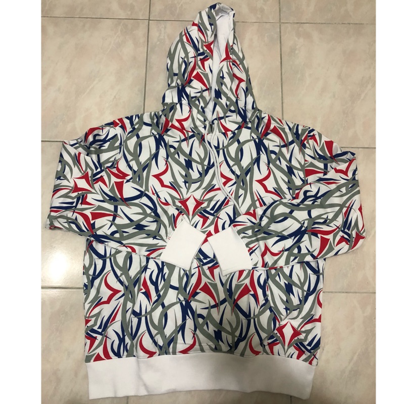 Clot Alienegra camo 天貓限定 白藍紅 荊棘 內裡 舖棉 帽T 尺寸：2XL 全新正品 | 蝦皮購物