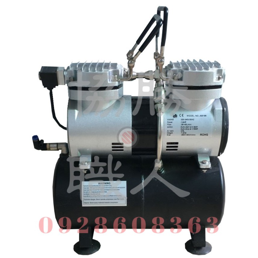👍含稅👍⦿協勝職人⦿｜AS196｜1/4HP 雙氣缸 無油 靜音 美術空壓機 迷你空壓機 | 蝦皮購物