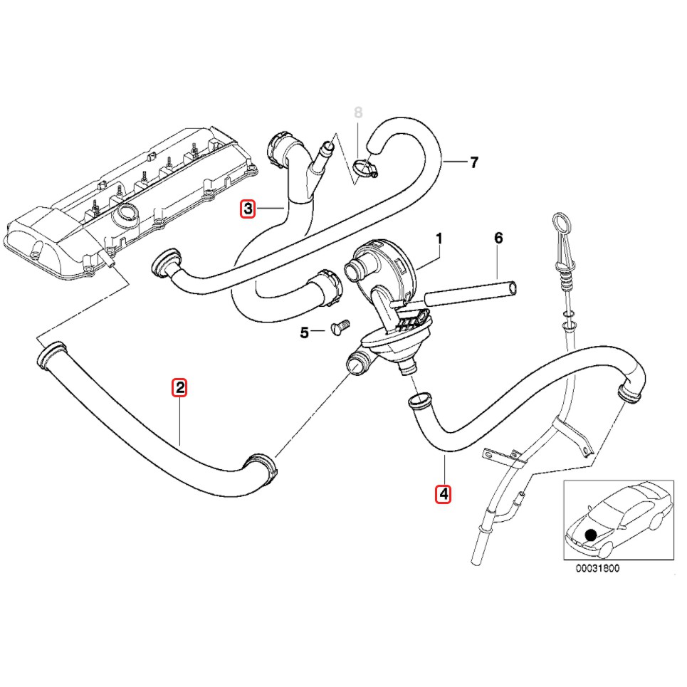(BPS)BMW E39 E46 E53 E60 M54 六缸 廢氣管 PVC PCV 管 | 蝦皮購物