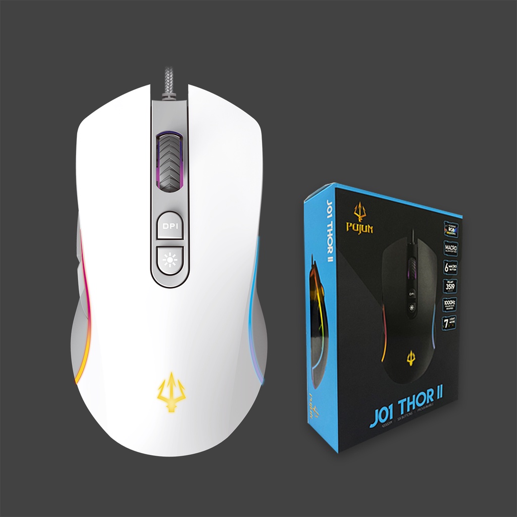 【POJUN J01台灣公司貨】電競滑鼠 RGB滑鼠 鼠標 遊戲滑鼠 滑鼠 有線滑鼠 巨集滑鼠 人體工學滑鼠 | 蝦皮購物