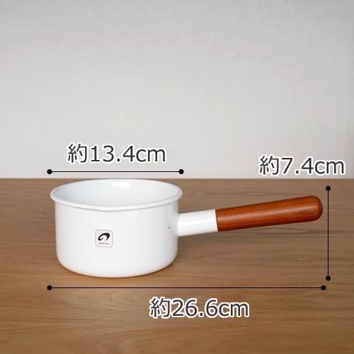 小巧方便 現貨 日本製 野田琺瑯 POCHKA 純白 單柄/無蓋/牛奶鍋 12cm 琺瑯 單手鍋 醬汁鍋 | 蝦皮購物