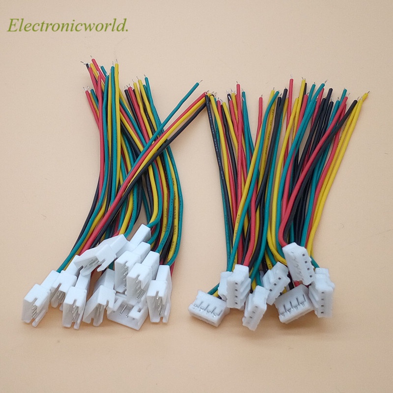 10pair Micro JST PH 2.0 2P 3P 4P 5P 6 針公母插頭連接器, 帶電線電纜 200mm | 蝦皮購物