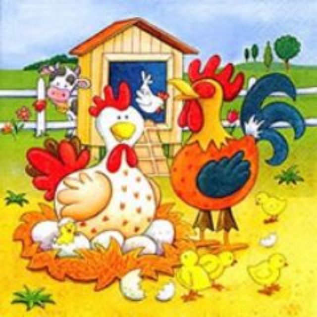 進口餐巾紙33*33公分 L0626農舍雞1張 | 蝦皮購物