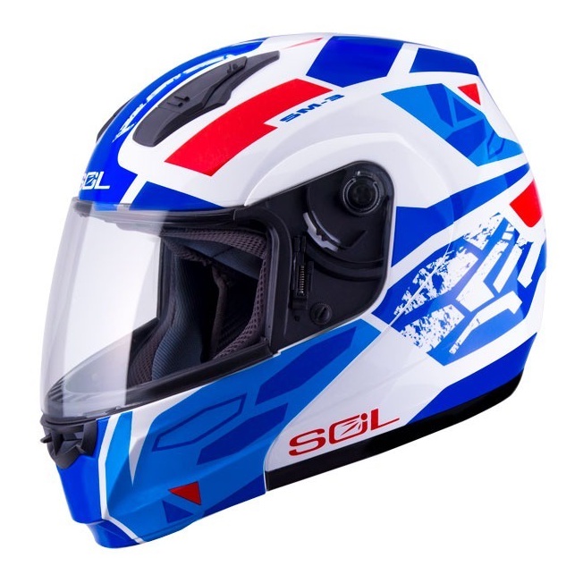【SOL】SM-3 戰將-白藍紅｜SM3｜可掀式｜全罩式｜汽水帽｜可樂帽｜安全帽｜SJ騎士館 | 蝦皮購物