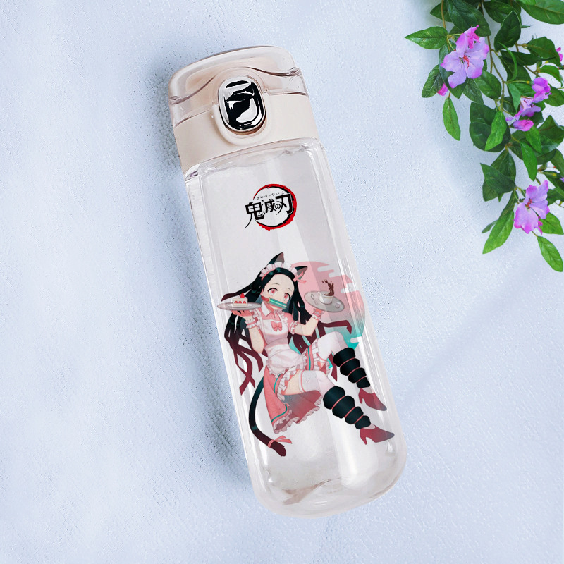 【現貨清倉】xj鬼滅之刃水壺 彈蓋杯子 520ML透明水杯 學生便攜水杯 PC耐高溫 隨手杯 炎柱禰豆子炭治郎獎品禮物 | 蝦皮購物