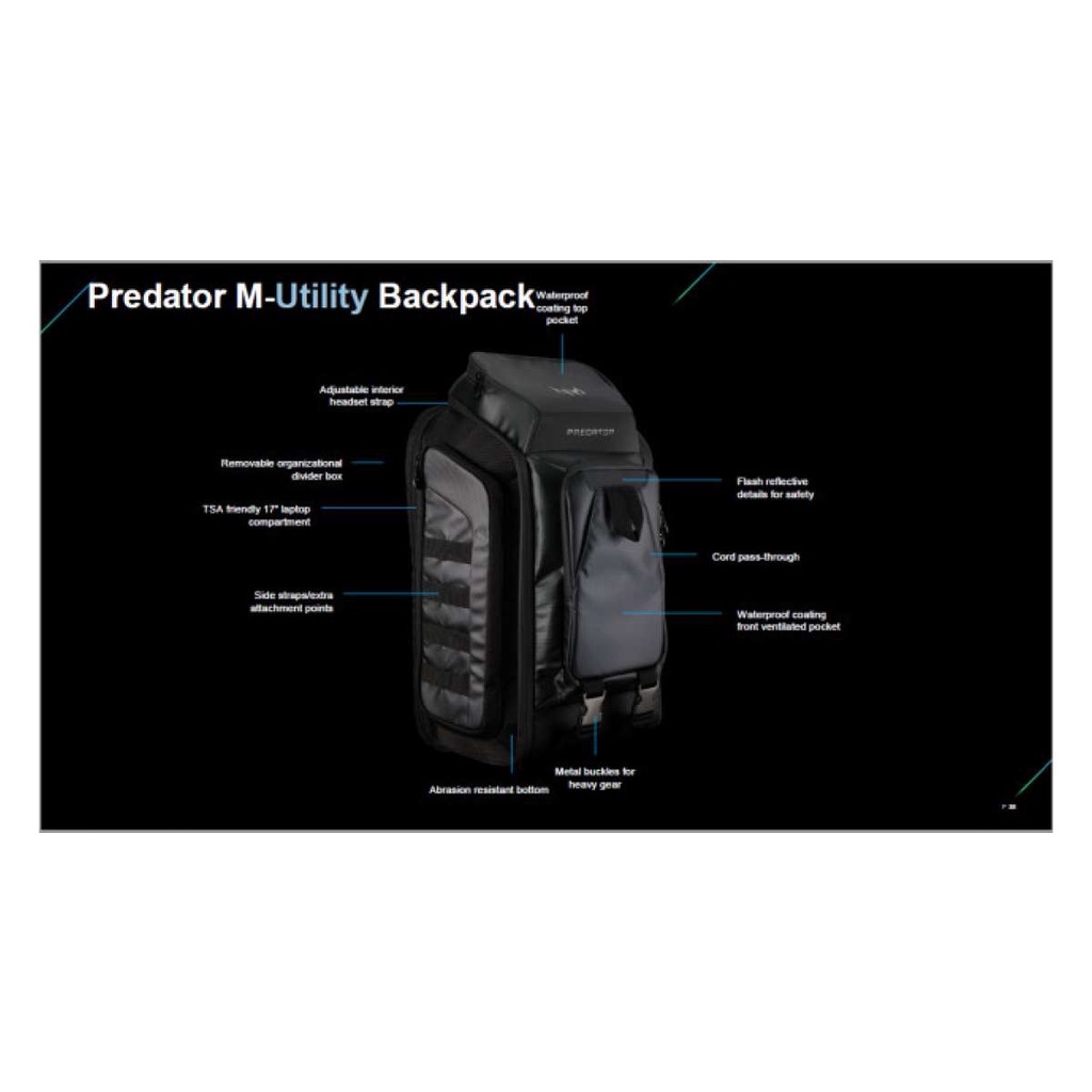 宏碁acer 掠奪者 17吋 多功能背包 電競包 predator m-utility backpac PBG920 | 蝦皮購物