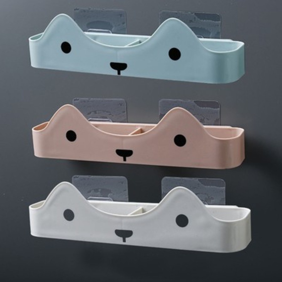 SU-2935 壁掛式免打孔拖鞋架收納架 貓咪款 鞋架 浴室 無痕拖鞋架 牆上粘貼 三水生活百貨 現貨現出 | 蝦皮購物