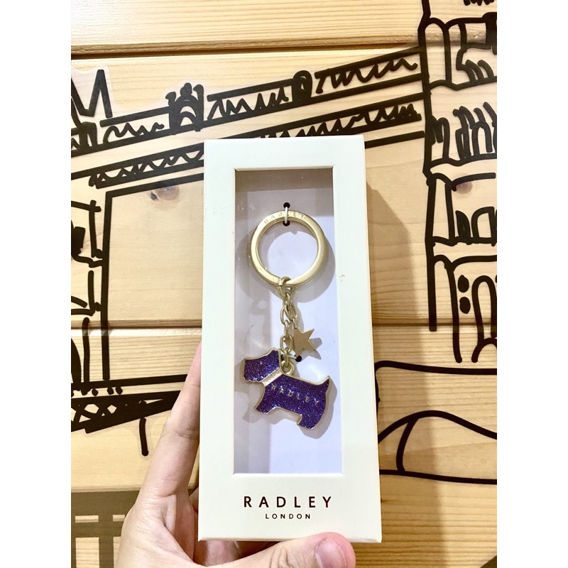 [現貨]英國倫敦品牌Radley 蘇格蘭小狗/ 寶藍色Enamel Key Ring 鑰匙圈 | 蝦皮購物
