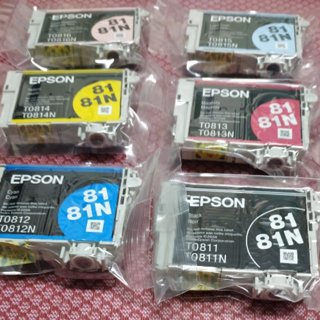 Epson 81N原廠墨水匣T0811~T0816(82N高容量版，81N淡藍+82N淡紅650元） | 蝦皮購物