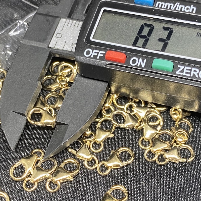 14kgf 14k注金 扁扣 魚嘴扣龍蝦扣 diy扣頭 連接扣 光珠扣頭 項鍊扣 | 蝦皮購物