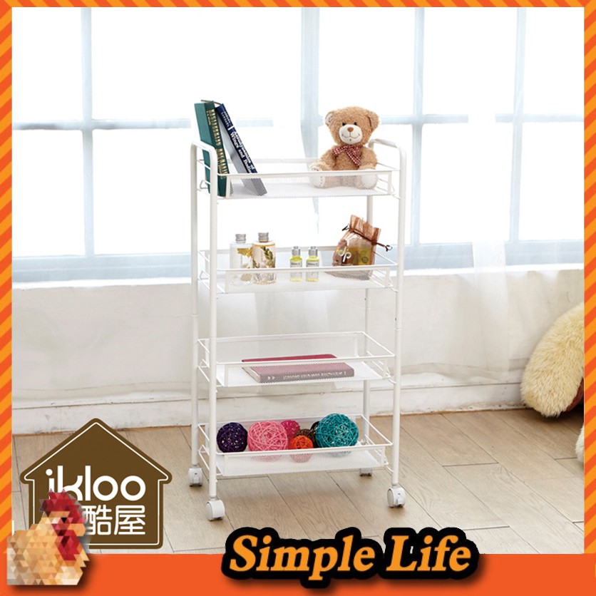 火雞拍賣~🐔可移式四層萬用置物推車/底部附輪/收納車/置物架/置物櫃/活動推車/四層置物架/KCF03 | 蝦皮購物