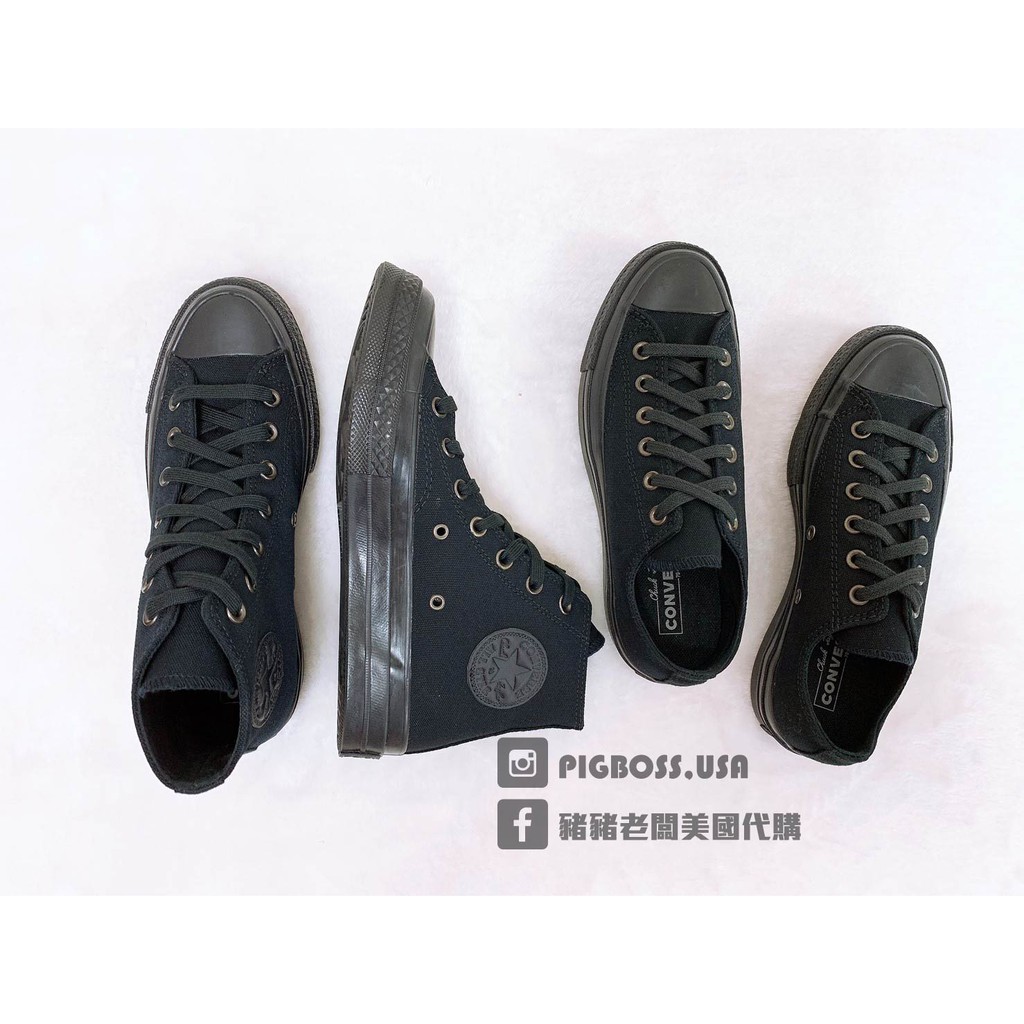 【豬豬老闆】Converse 1970 All Star 全黑 三星標 帆布鞋 男女 低168929C 高168928C | 蝦皮購物