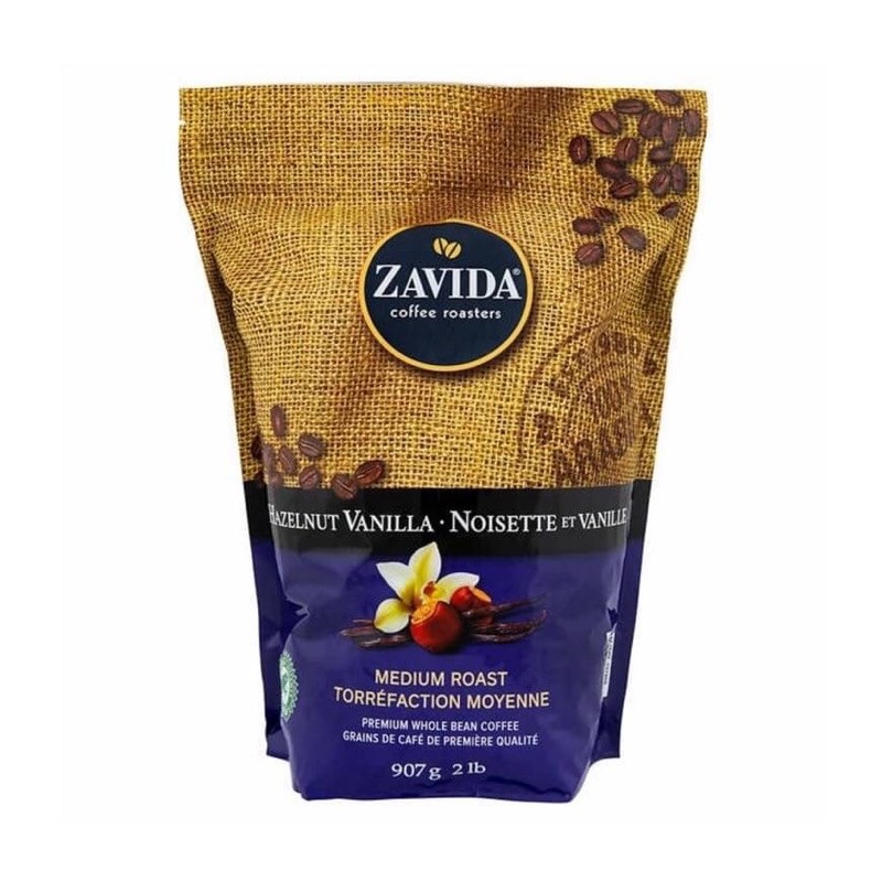 🔥特價咯 🇨🇦大包 907g ZAVIDA 榛果香草咖啡豆 ☕ 2磅 雅菲達 阿拉比卡咖啡豆 榛子香草 🍁加拿大代購 | 蝦皮購物