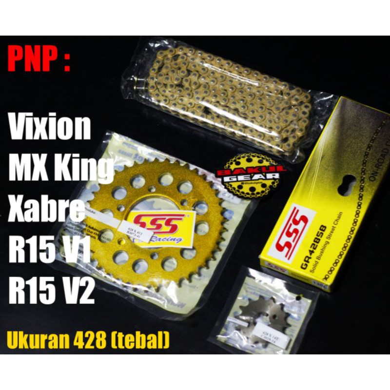 齒輪組 SSS VIXION XABRE BYSON MX KING R15 SSS GOLD 428 厚 | 蝦皮購物