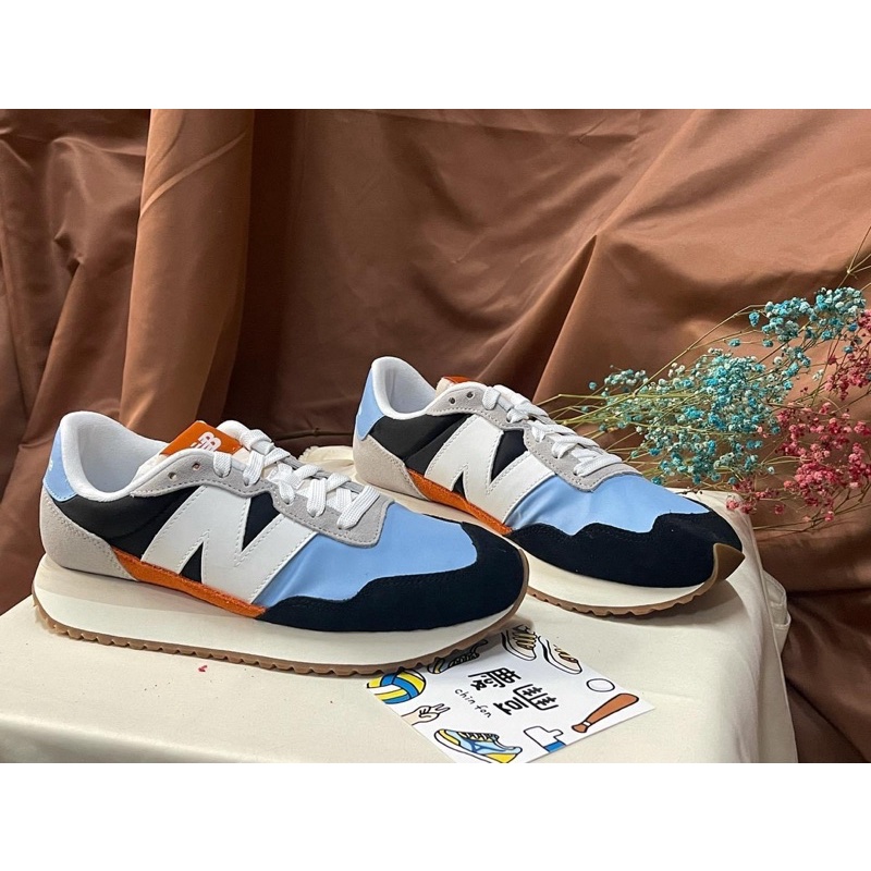 大罐體育👟New Balance nb 237 復古鞋 男 黑白藍_MS237EB-D楦 麂皮 復古鞋 休閒鞋 | 蝦皮購物