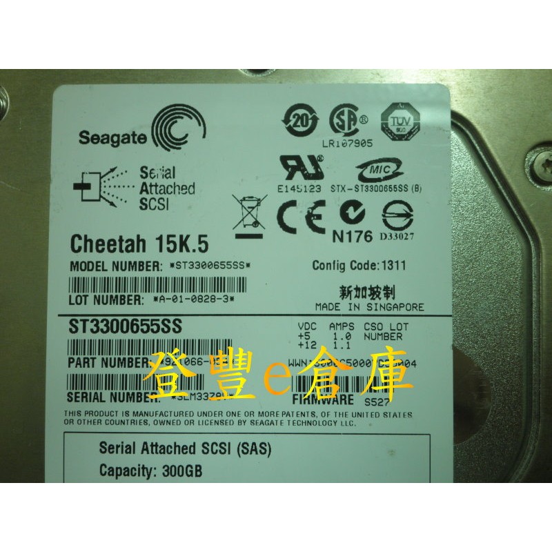 【登豐e倉庫】 YR18 Seagate ST3300655SS 300GB SAS 15000轉 硬碟 | 蝦皮購物