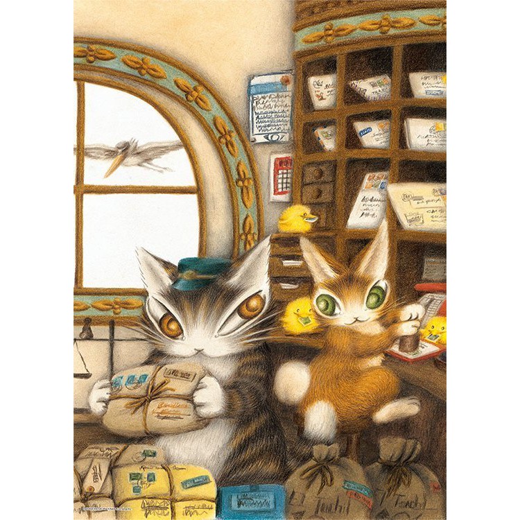 二手 Yanoman 日本拼圖 瓦奇菲爾德 達洋貓 郵局 YM05-993 500片 | 蝦皮購物