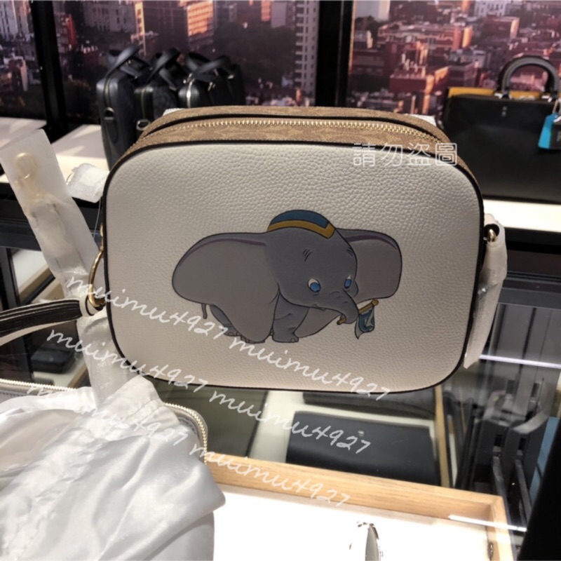 台灣專櫃現貨 COACH 小飛象相機包 Disney x Coach Dumbo Camera 荔枝皮 真皮 | 蝦皮購物
