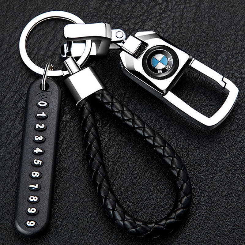 汽車鑰匙扣 安全防丟360度旋轉 帶車標不鏽鋼創意鎖匙 腰釦本田大眾 LR7e | 蝦皮購物