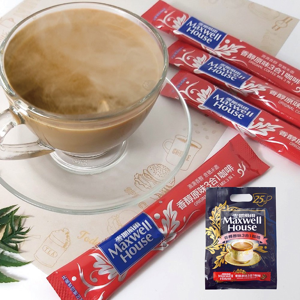 【蝦皮直營】Maxwell麥斯威爾 3合1/2合1系列咖啡25包入 無糖/香醇原味/香醇低脂/拿鐵/特濃任選 | 蝦皮購物