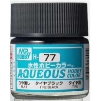 GUNZE 水溶性丙烯酸樹脂漆 消光輪胎黑色 10ml 貨號H77 | 蝦皮購物