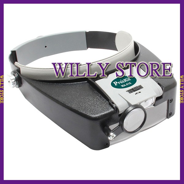 【WILLY STORE】 寶工 Pro'sKit MA-016 頭帶可調式LED多倍放大鏡燈 頭戴式放大鏡 | 蝦皮購物
