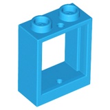 樂高 Lego 深天空藍色 1x2x2 窗框 窗戶 60592 Dark Azure Window Flat Front | 蝦皮購物