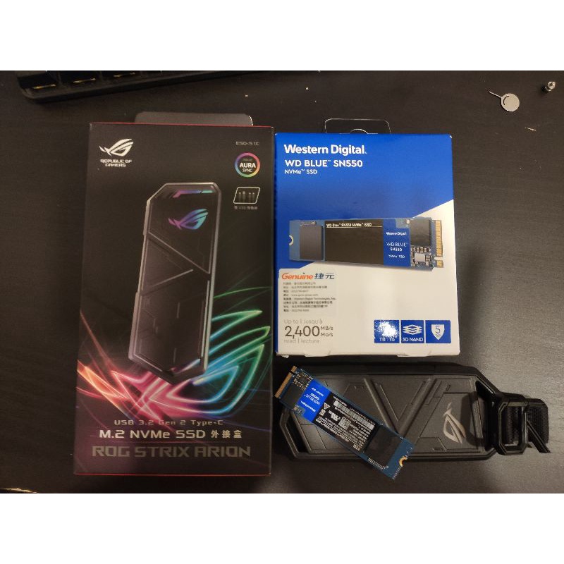 ROG STRIX ARION M.2 NVMe 外接盒+ WD SN 550 1TB | 蝦皮購物