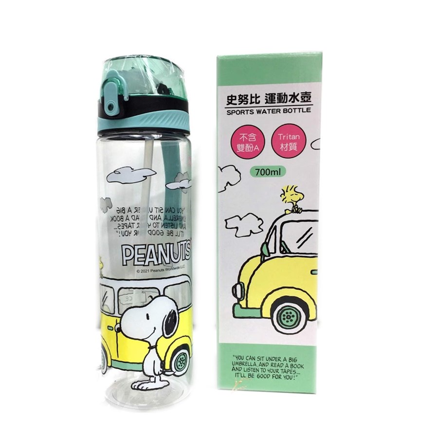 Snoopy 史努比 彈跳吸管 運動水壺 700ml | 蝦皮購物