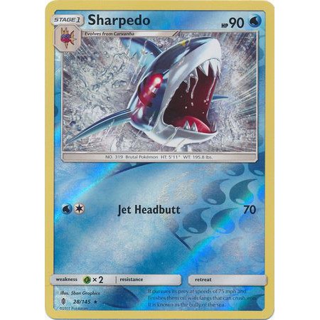 寶可夢 PTCG SM2 28/145 Sharpedo 反閃 | 蝦皮購物