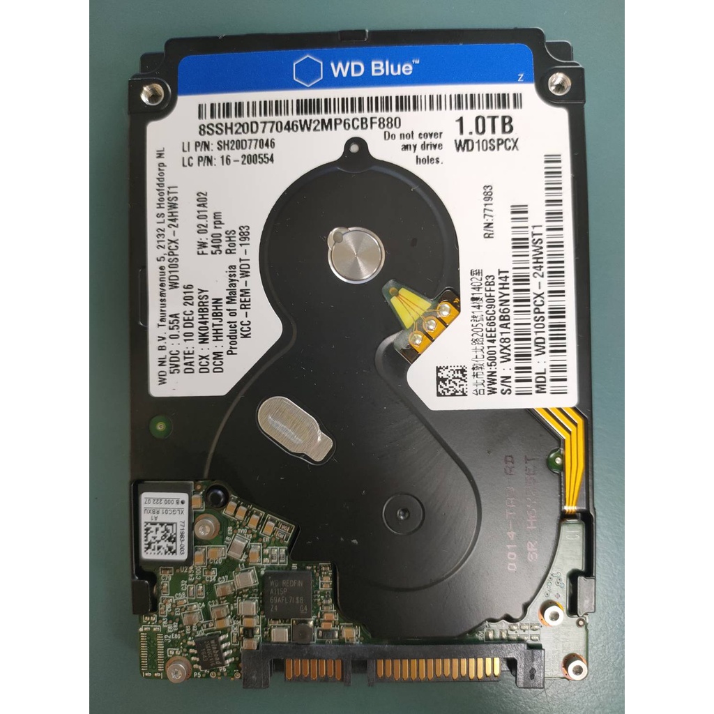 【WD】WD10SPCX 藍標 2.5吋硬碟 1TB(二手良品) | 蝦皮購物