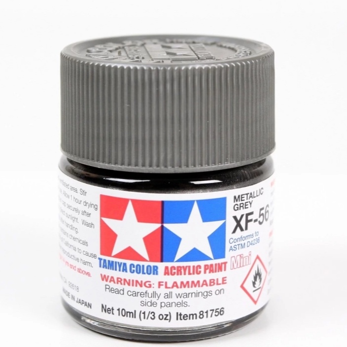 TAMIYA 田宮 水性壓克力漆 XF-56 消光金屬灰 10ml 貨號XF56 | 蝦皮購物