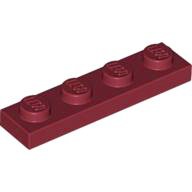 LEGO 樂高 零件 薄板磚 1x4 3710 深紅色 4164219 4539061 | 蝦皮購物