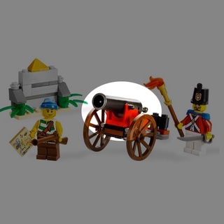 樂高 Lego 珍珠 深灰 大砲 紅色 砲台 武器 海盜 官兵 2527 2533c01 Red Gray Cannon | 蝦皮購物